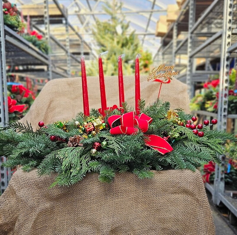 4 candle table centerpiece arranged by a florist in Wantagh, NY USA ...