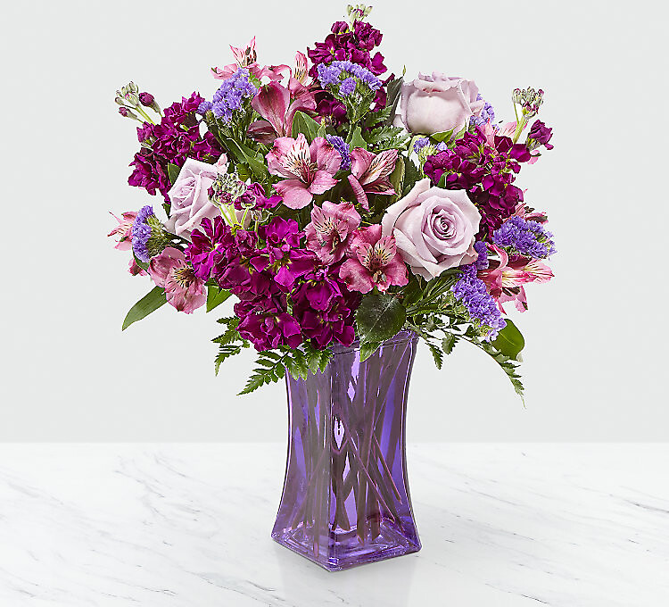 Purple bouquet arranged by a florist in Wantagh, NY USA : Abby's ...